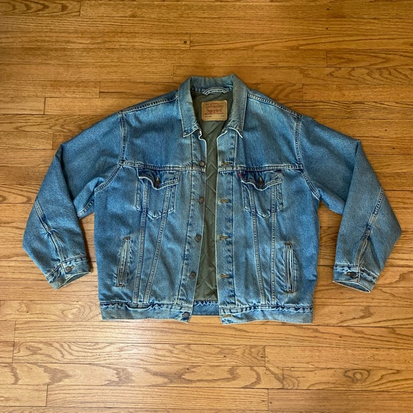 Levi's | Jackets & Coats | Authentic True Rare Vintage Levis Quilt Lined Denim Trucker Jacket ...